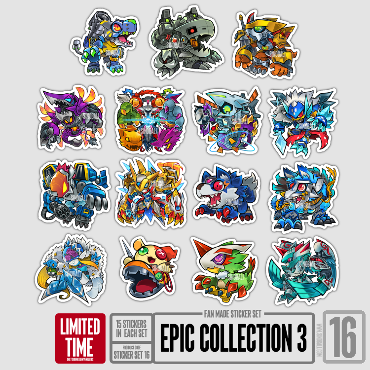 Epic Collection 3 : Time Exclusive - Fan Made Sticker Set – sinobali