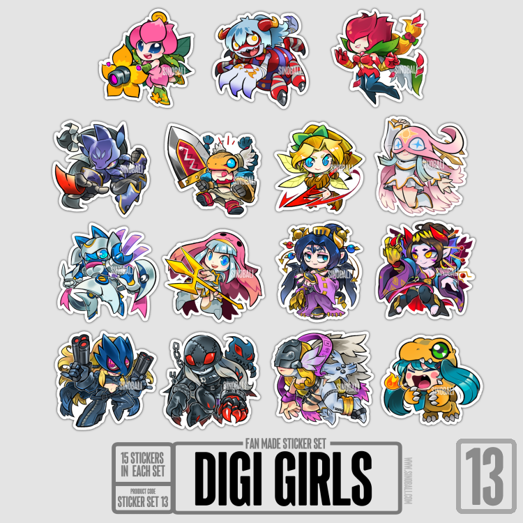 Digi Girls - Fan Made Sticker Set – sinobali